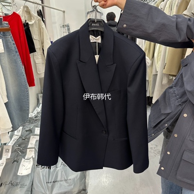 翻领西服领气质一粒扣西装外套