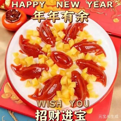 八方来财锦鲤元宝山楂糕年夜饭