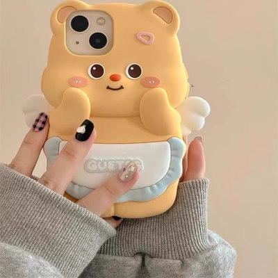 ins同款y37软vivoy76s翅膀小熊手机壳y300i适用IQOO13/12/11/10可爱VIVO IQOO9s pro可爱iqooneo10/z8/Z7x/z9