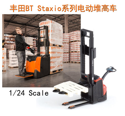 外贸1/24合金电动叉车模型摆件