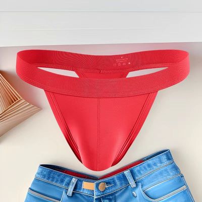 男士冰丝性感丁字丝滑高叉单丁裤