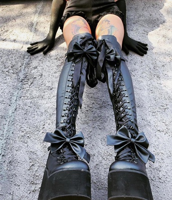 Demonia暗黑哥特亚文化过膝靴