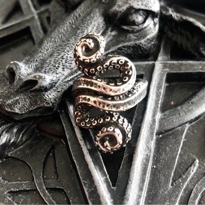 北海巨妖神话克拉肯哥特朋克戒指