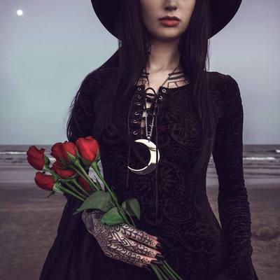 暗黑朋克风月亮项链