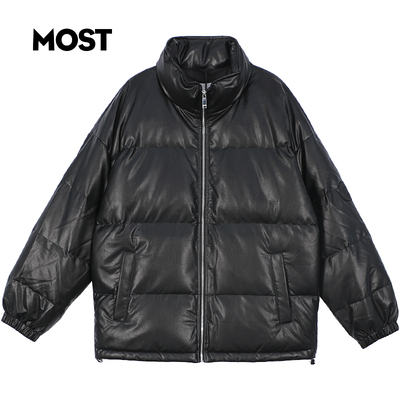 MOST男装pu皮羽绒服男冬季宽松外套男C110120003