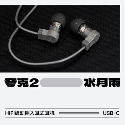 水月雨夸克2入耳式耳机USB-C接口