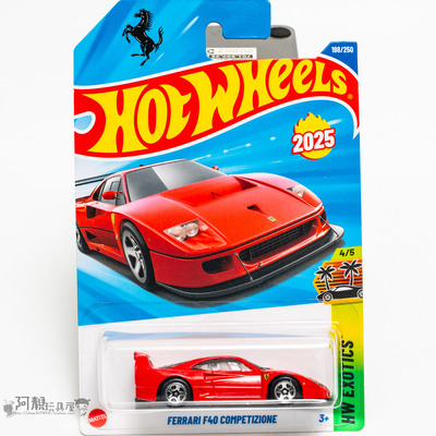 198号 FERRARI F40 COMPETIZIONE 法拉利红色风火轮小车hotwheels