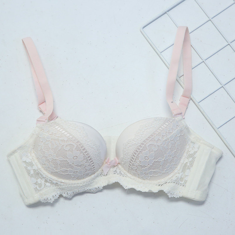 B系列大牌尾货孤品2023纯棉小胸显大聚拢甜美四季无钢圈文胸M4103_虎窝淘