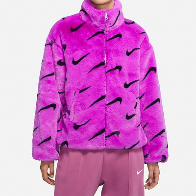 Nike/耐克正品冬季女子休闲人造皮草貂绒保暖外套 DQ6843-551