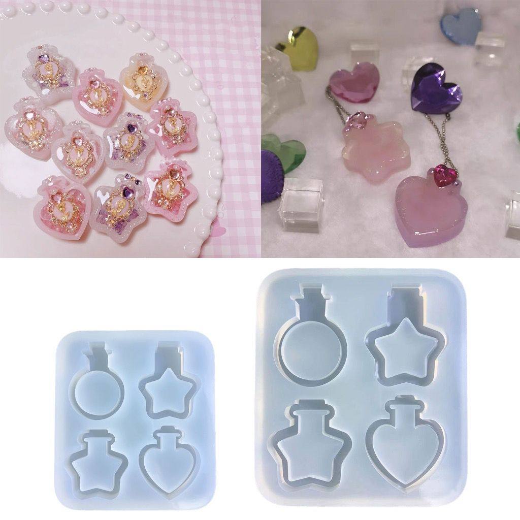Ins风大小号香水瓶滴胶流沙模具  DIY硅胶手工模具