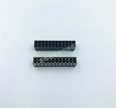 2.54MM间距贴片排母24P 镀金环保 2*12P双排母针座 插针母座2X12P