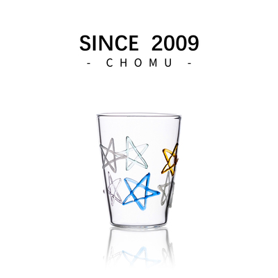 CHOMU高硼硅立体星星玻璃果汁杯
