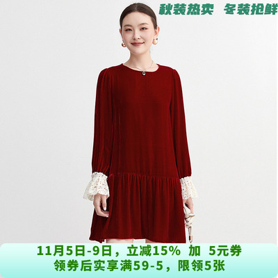 深圳南油NY0A0072宽松舒适绒感短裙连衣裙女8.21秋