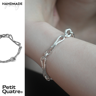 PQ简约男女银手工饰品