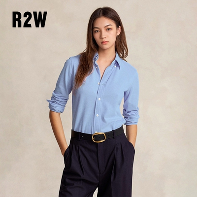 R2W美式百搭纯棉针织女衬衫