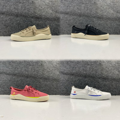 美国sperry女士帆布休闲鞋 小白鞋百搭 板鞋一脚蹬