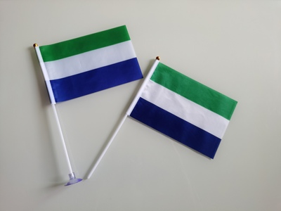 8号塞拉利昂国旗可开票小国旗手摇旗手挥旗小旗子