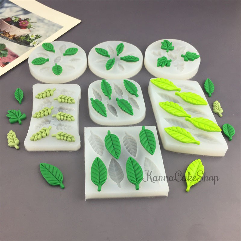 仿真叶子模具 烘焙麦穗模具滴胶叶子模具巧克力翻糖模具粘土叶子