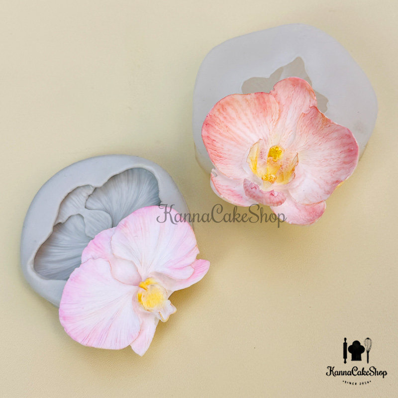 蝴蝶兰硅胶模具 刮刀花模具 巧克力花朵蛋糕 diy滴胶石膏花朵磨具