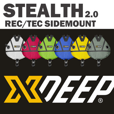 XDEEP Stealth TEC REC经典侧挂背飞技术潜水可定制刺绣名字颜色