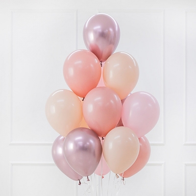 乳胶圆形12寸粉色生日婚庆气球
