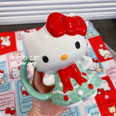 外贸尾货KT立体陶瓷马克杯