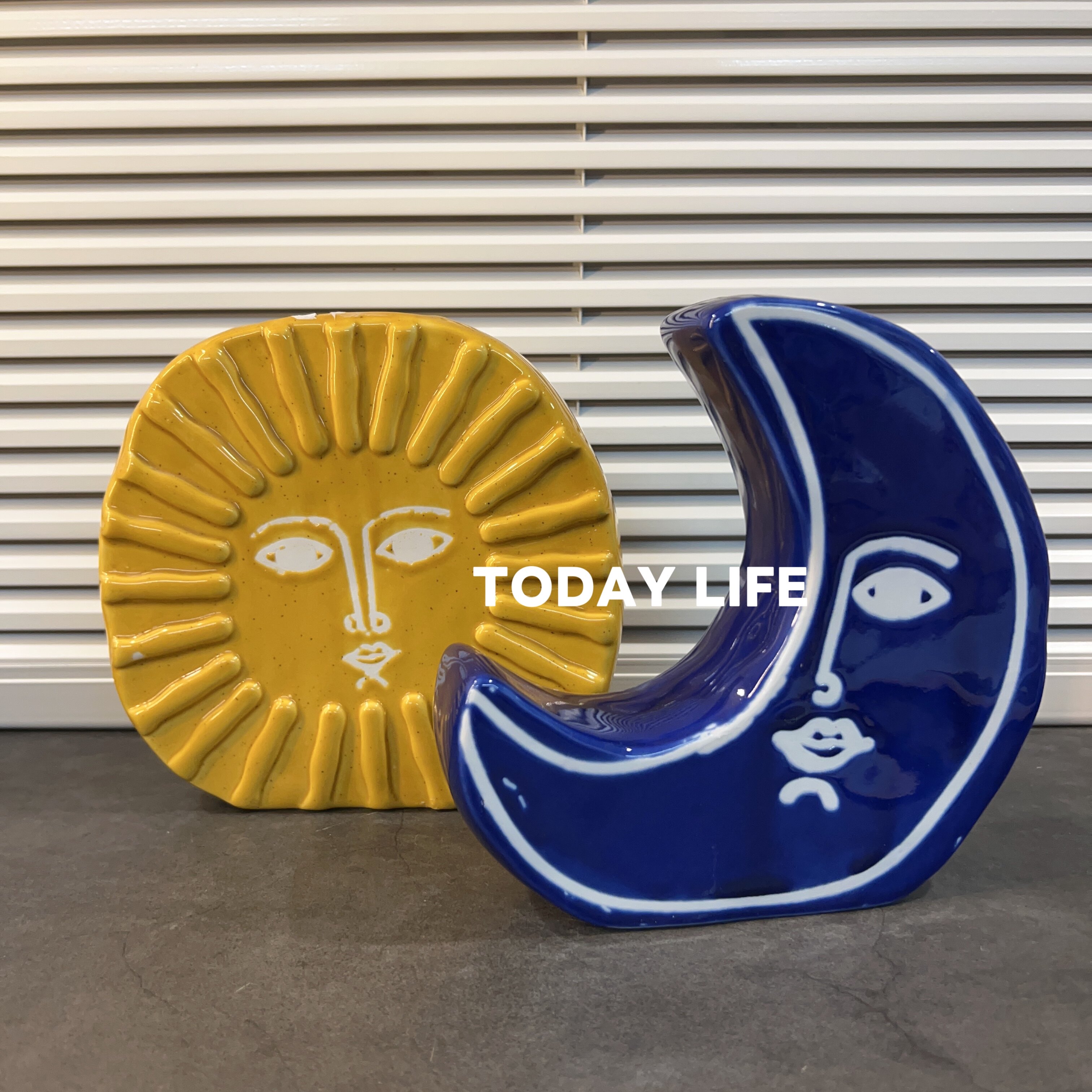 外贸孤品 中古ins风设计星座守护月亮神太阳神 星星 陶瓷花瓶花插