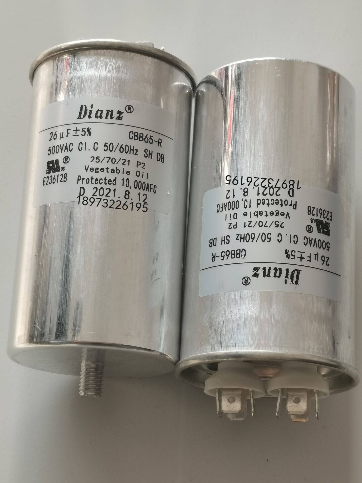DIANZ 26uf CBB65-R 500V AC 50-60HZ烘干机电容器25VF 30/40UF_虎窝淘