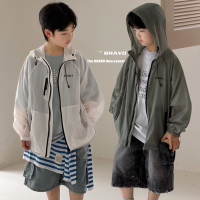 布芮欧童装2026夏男童女童空调服中大童轻薄透气防晒衣外套18165