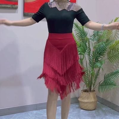 艺尚舞春夏跳舞短裙女新款流苏
