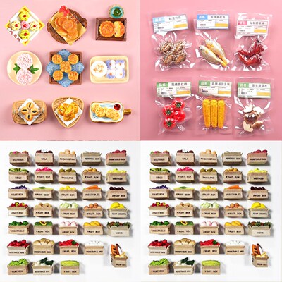 仿真食玩冰箱贴磁贴新款树脂文创美食冰箱磁贴居家装饰品QH