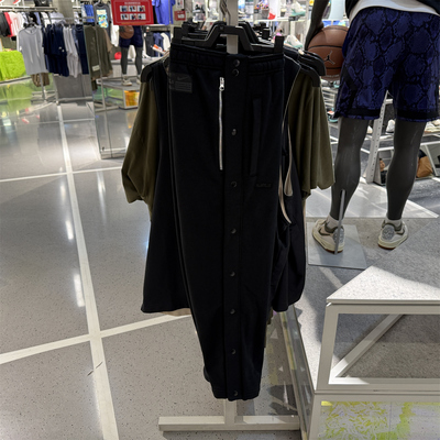 专柜正品nike耐克男子冬季加绒排扣裤黑色篮球系列长裤FZ1037-010