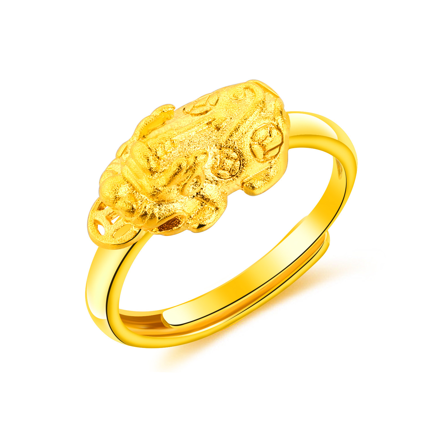 Buy 24K simulation Golden Gold ring personality Pixiu Ring female N079 ...