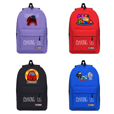 跨境among us尼龙双肩包女小清新学生彩色大容量书包时尚潮流书包