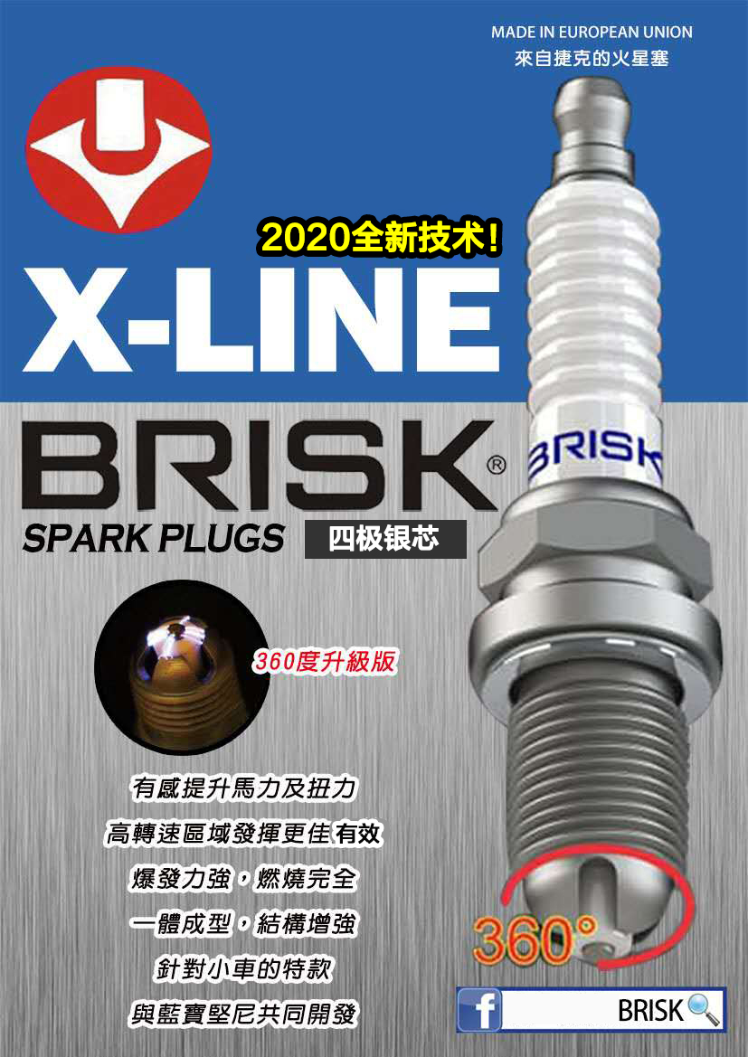 Brisk四极火花塞 360°点火适用贝纳利502c752s幼狮500金鹏502x_虎窝淘