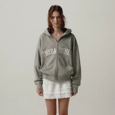 韩国设计师品牌THEBARNET休闲潮人拉链连帽衫