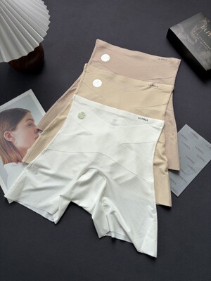 LAP新款高腰X型交叉收腹提臀安全裤舒适无痕不卷边纯棉裆女式内裤