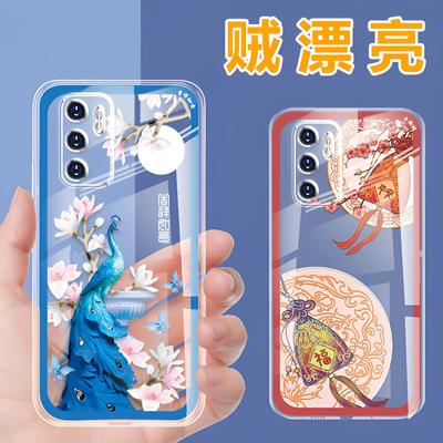 适用华为P40手机壳p40pro透明壳中国风保护套全包防摔软壳硅胶男女新款外壳