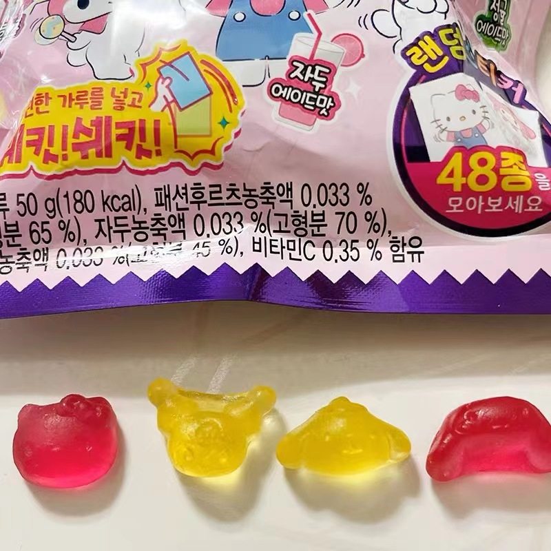 South Korea imported Xizhou Sanrio kitty cat cartoon shape mixed fruit ...