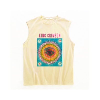 king crimson克林姆森国王艺术实验摇滚概念夏季坎肩背心无袖T恤