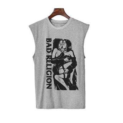 bad religion punk rock硬核朋克男女灰色聚酯莫代尔夏坎肩