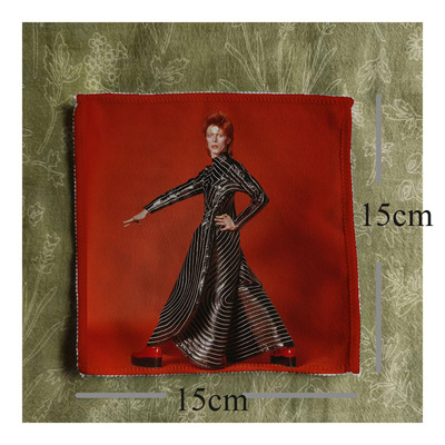 18款david bowie大卫鲍伊摇滚布贴布标布章衣服包包remake配件