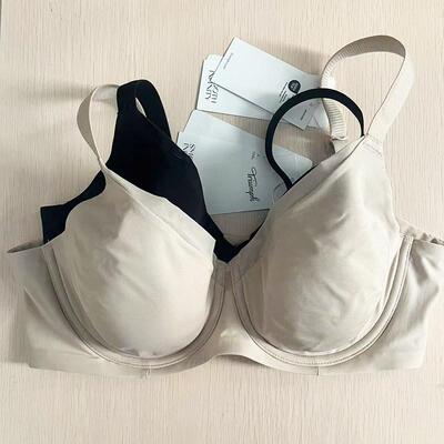 黛安芬专柜正品光面透气全罩杯大码性感薄款文胸16-9055