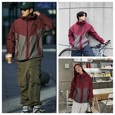 阿迪达斯男秋冬防风加绒冲锋衣