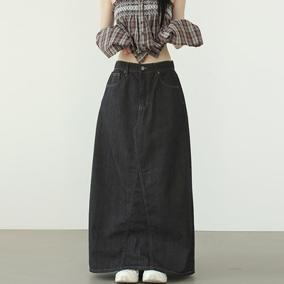Localmansion韩代百搭牛仔长裙