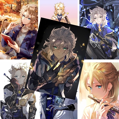 阿贝多海报墙贴追星爱豆周边卧室房间墙面写真集拍照布置背景壁纸