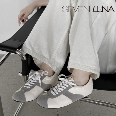 SEVEN LUNA~国内正品2025秋季时尚拼色德训鞋平底休闲鞋女SLZ277
