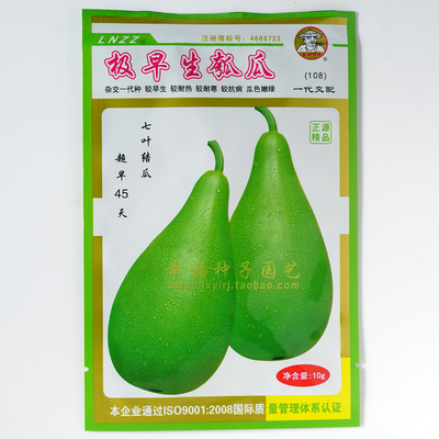 葫芦瓜早生50天可采春夏播种瓠瓜