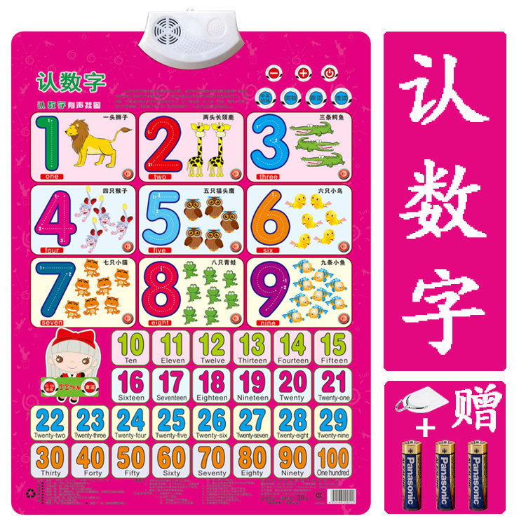 早教有声大挂图宝宝按图发声语音点读挂画发音拼音数字认知卡玩具