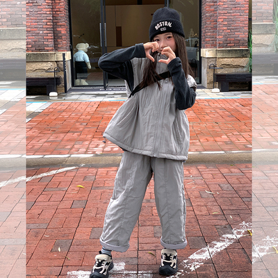 西西家女童双拉链棉马甲